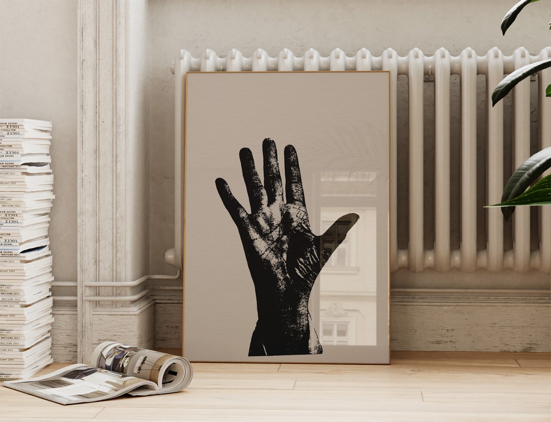 Vintage Halloween Hand Print: Creepy Spooky Wall Art (digital Download ...