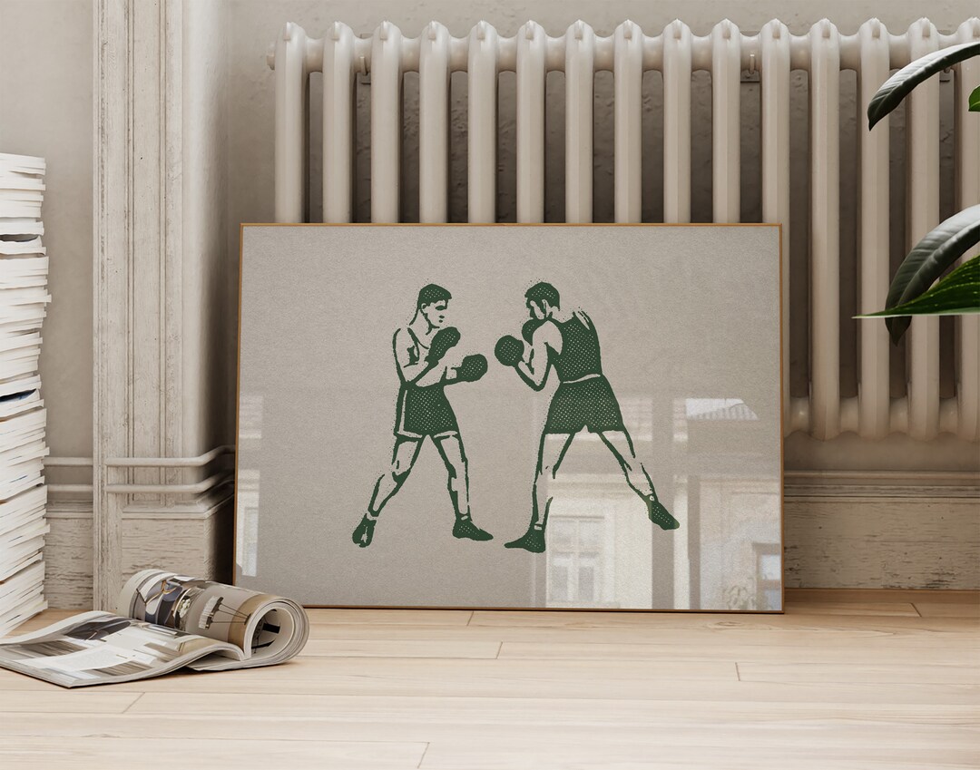 Vintage Boxing Poster | Horizontal Downloadable Prints | Retro Gym ...