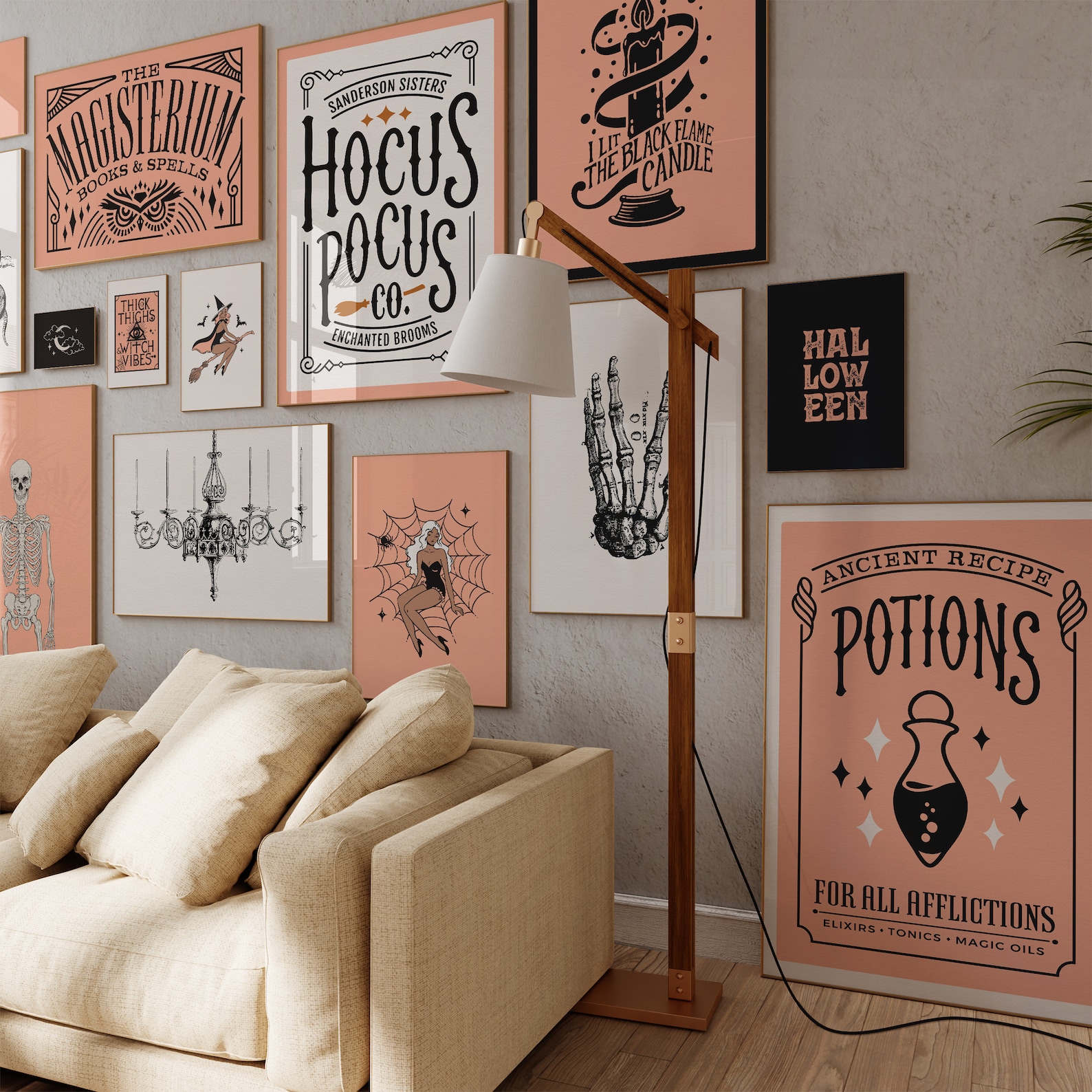 Pink Pastel Halloween Mega Bundle Prints 15 Retro Inspired - Etsy