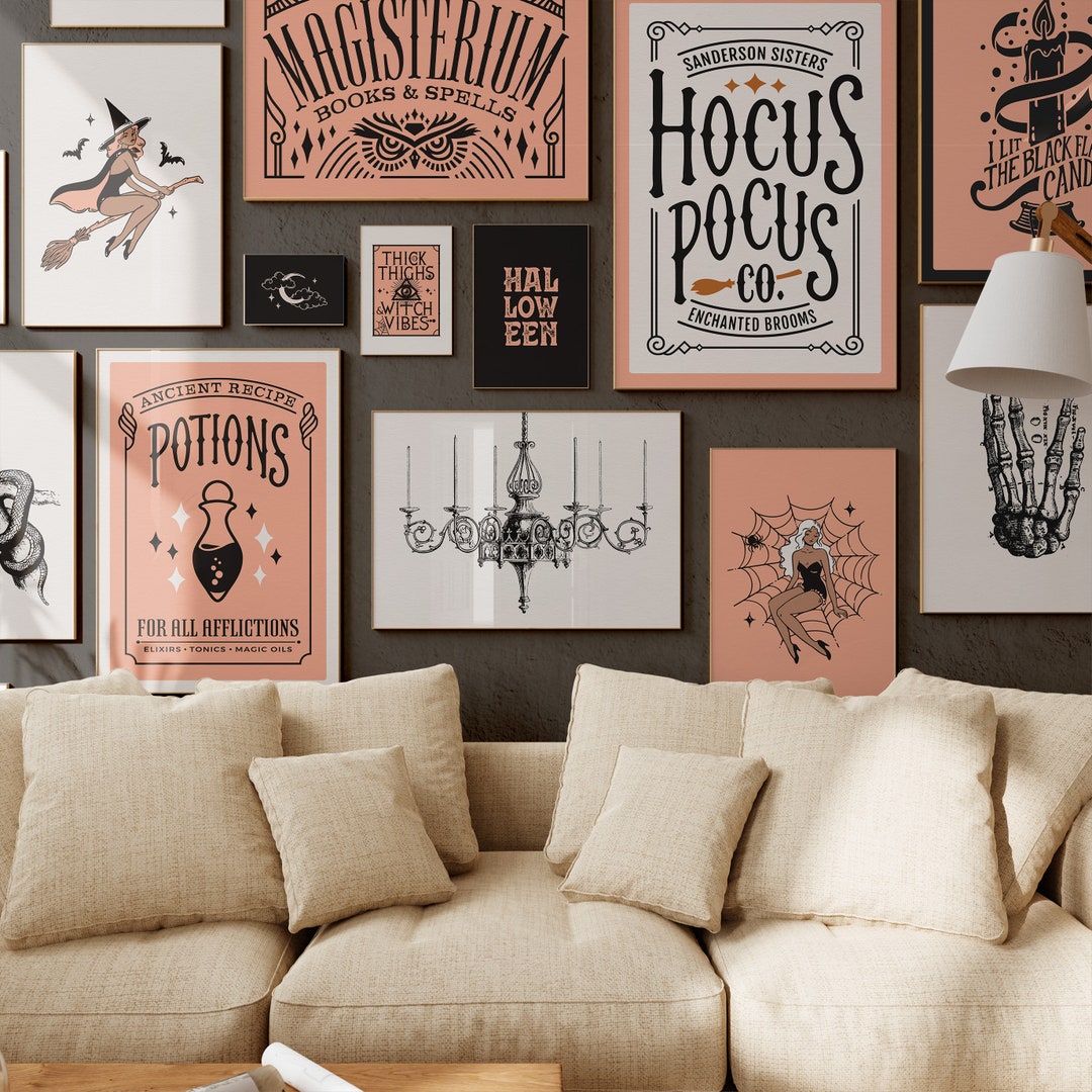 Pink Pastel Halloween Mega Bundle Prints 15+ Retro Inspired Printables ...