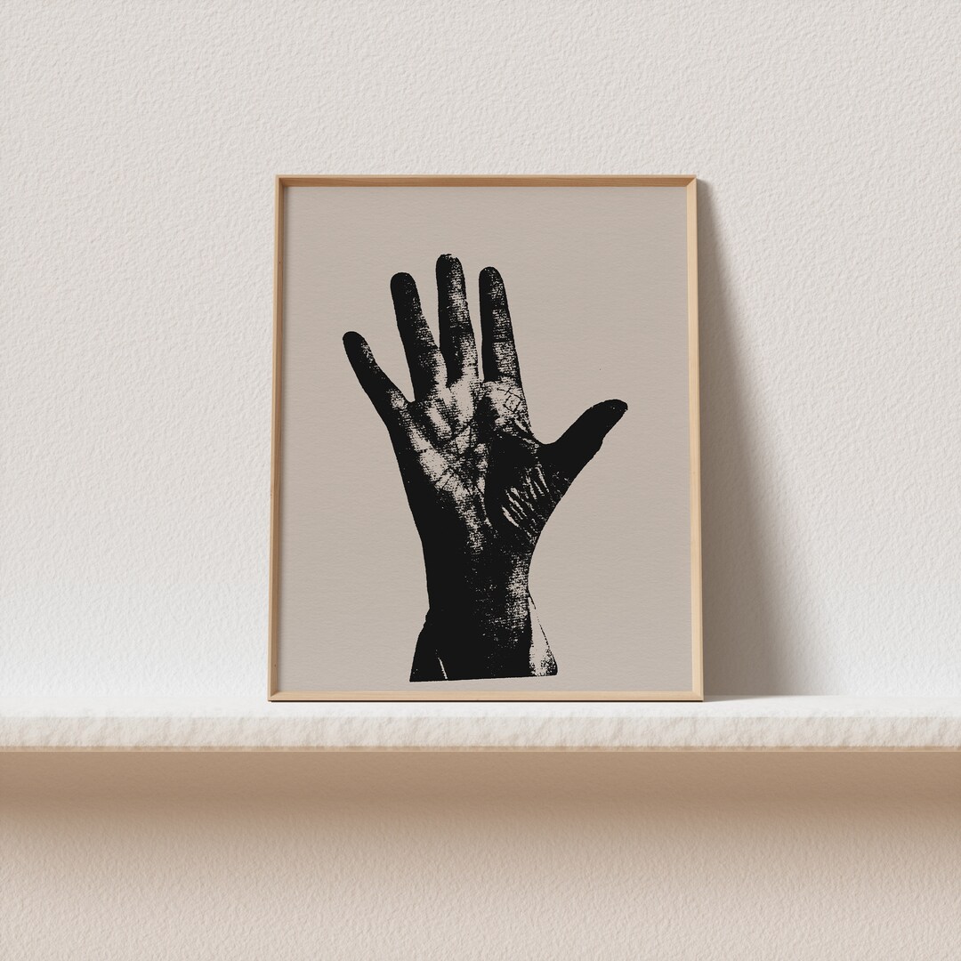 Scary Halloween Hand Print Vintage Creepy Autumn Printable - Etsy
