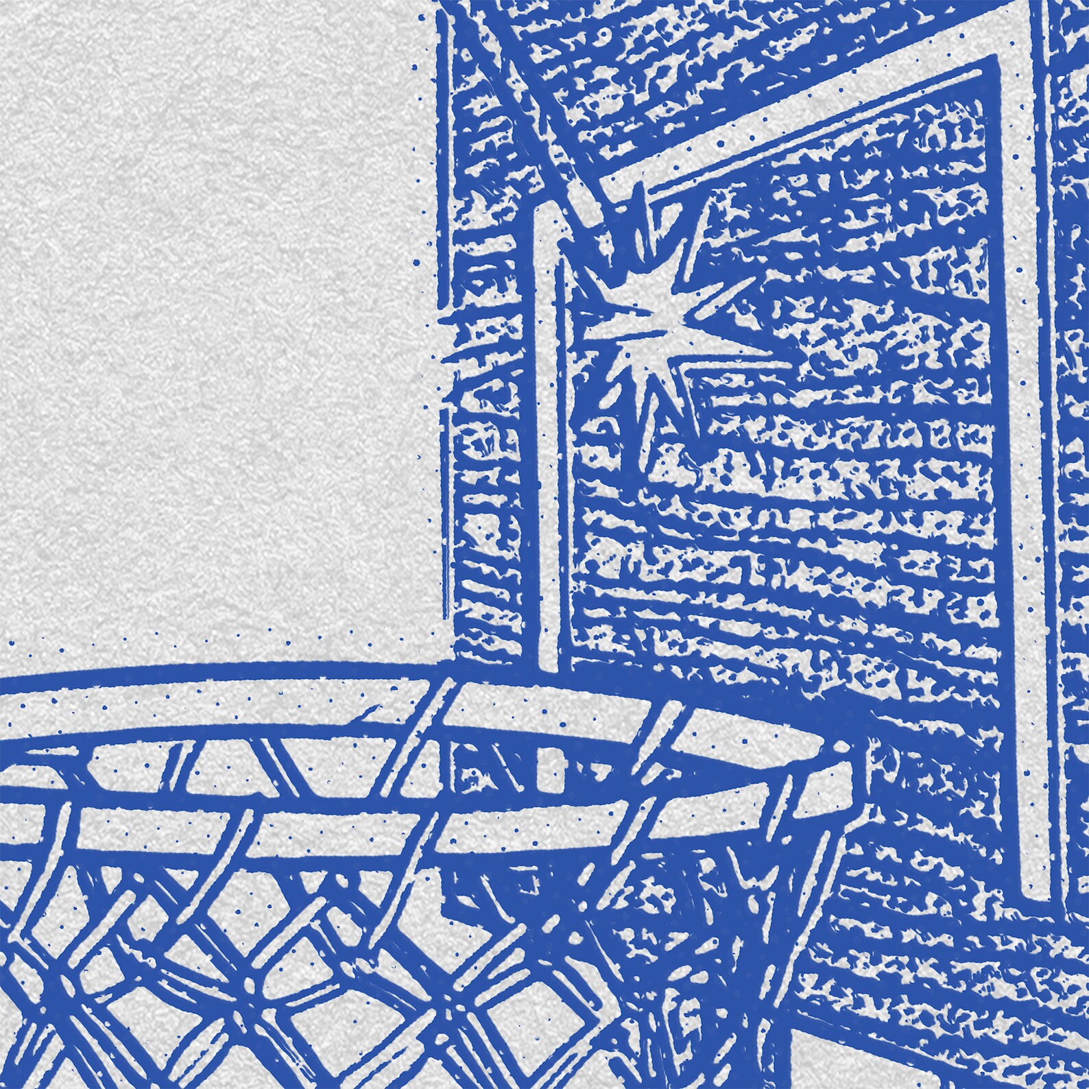 Vintage Blue Basketball Hoop Art Print: Retro Sports Decor (digital ...