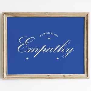 Empathy Typography Print: Minimalist Dorm Decor (digital Download) - Etsy