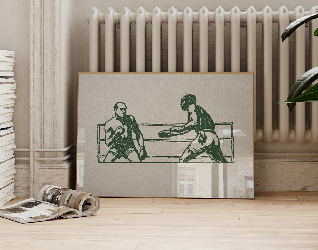 Boxing Ring Poster | Retro Gym Decor | Vintage Sports Teen Room Wall ...