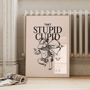Stupid Cupid Print: Trendy Valentine's Day Art (digital Download) - Etsy