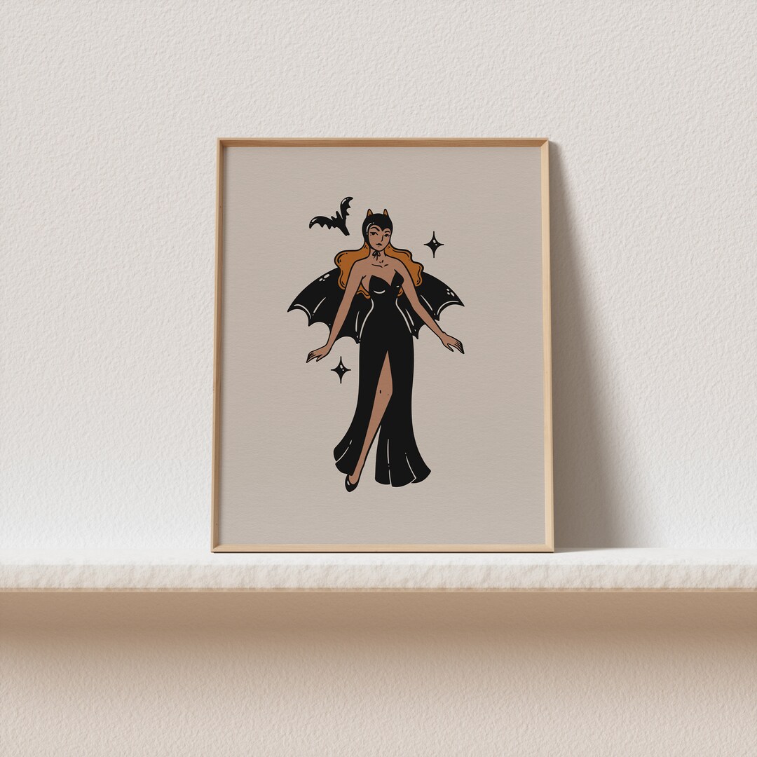 Trendy Mid Century Modern Halloween Decor Boho Witchy Poster - Etsy