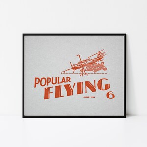 Vintage Flying Plane Decor | Red Adventure Art Girls & Boys Room ...