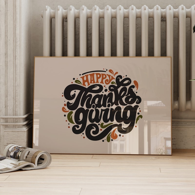 Happy Thanksgiving Poster - Etsy