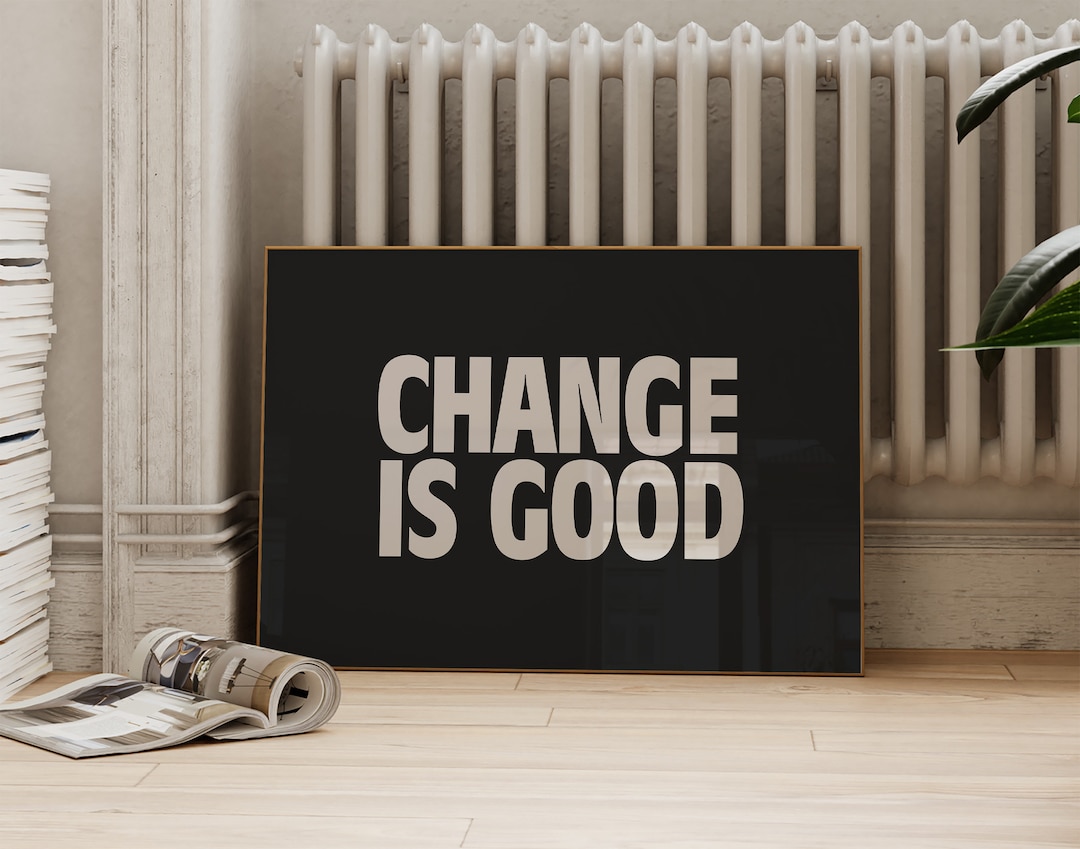 Change is Good Typography Printable | Mid Century Modern Pop Art Wall ...