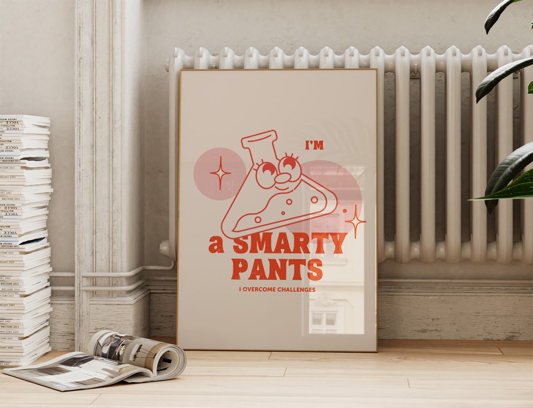 Mid Century Modern Kids Room Print: Smarty Pants Art (digital Download ...