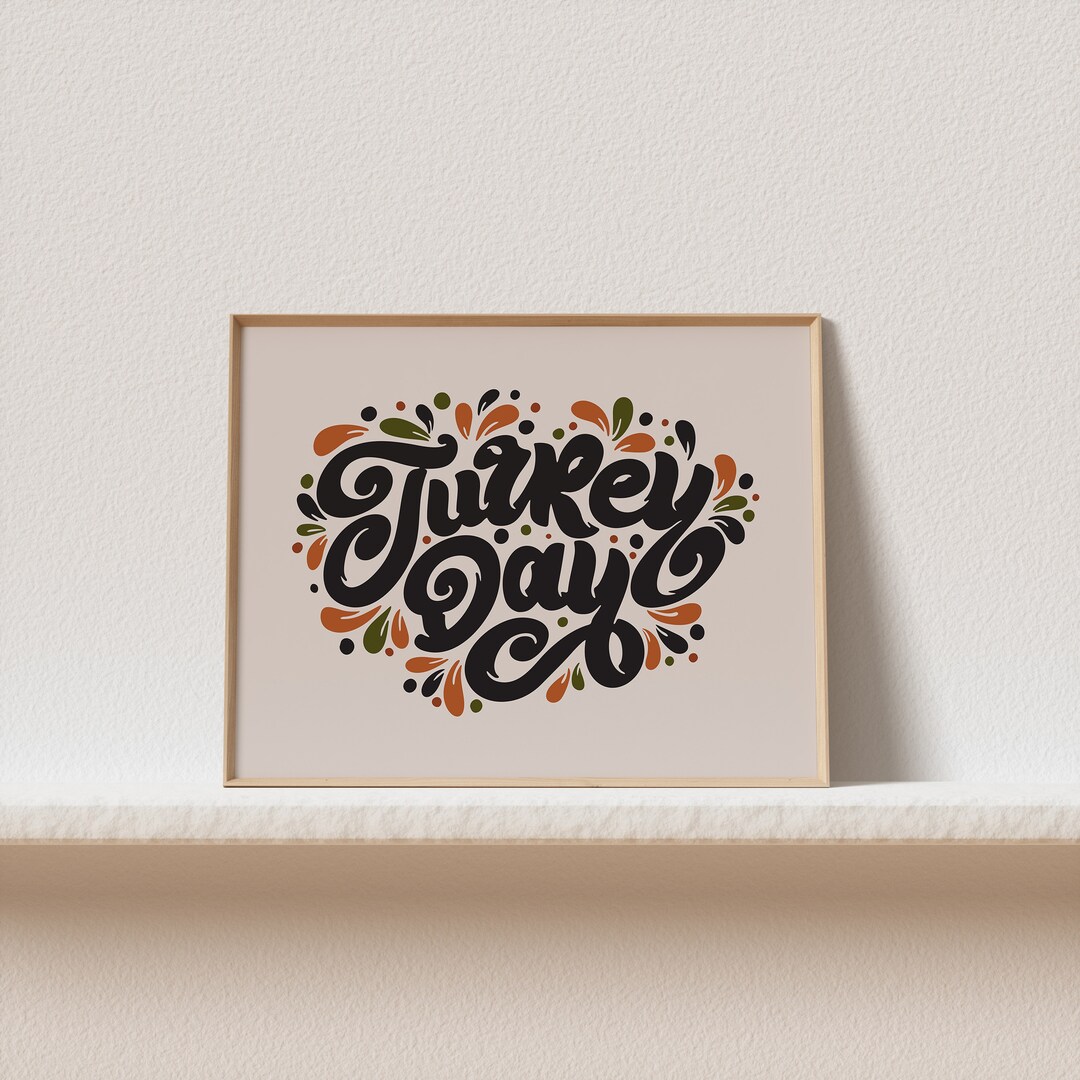 Thanksgiving Printable Decor Boho Autumn Typography Print - Etsy