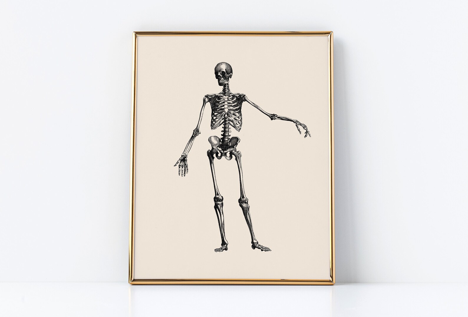 Vintage Halloween Skeleton Printable Halloween Decor | Etsy