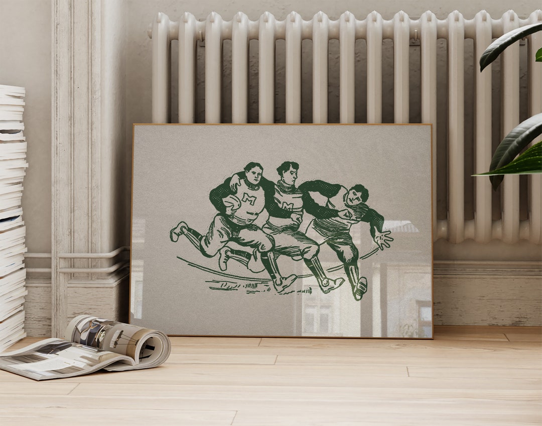 Classic Football Wall Art | Vintage American Football Print ...