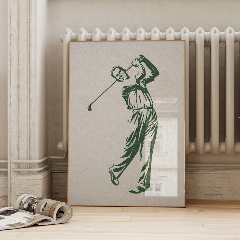 Vintage Golf Swing Print: Retro Sports Wall Art (digital Download) - Etsy