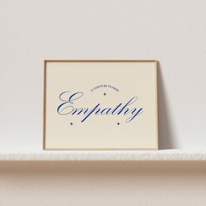 Empathy Typography Print: Trendy Dorm Decor (digital Download) - Etsy