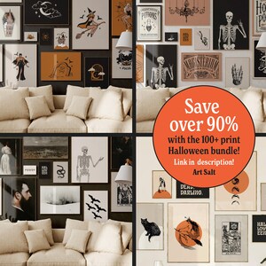Mid Century Modern Halloween Mega Bundle Prints 20 Trendy - Etsy