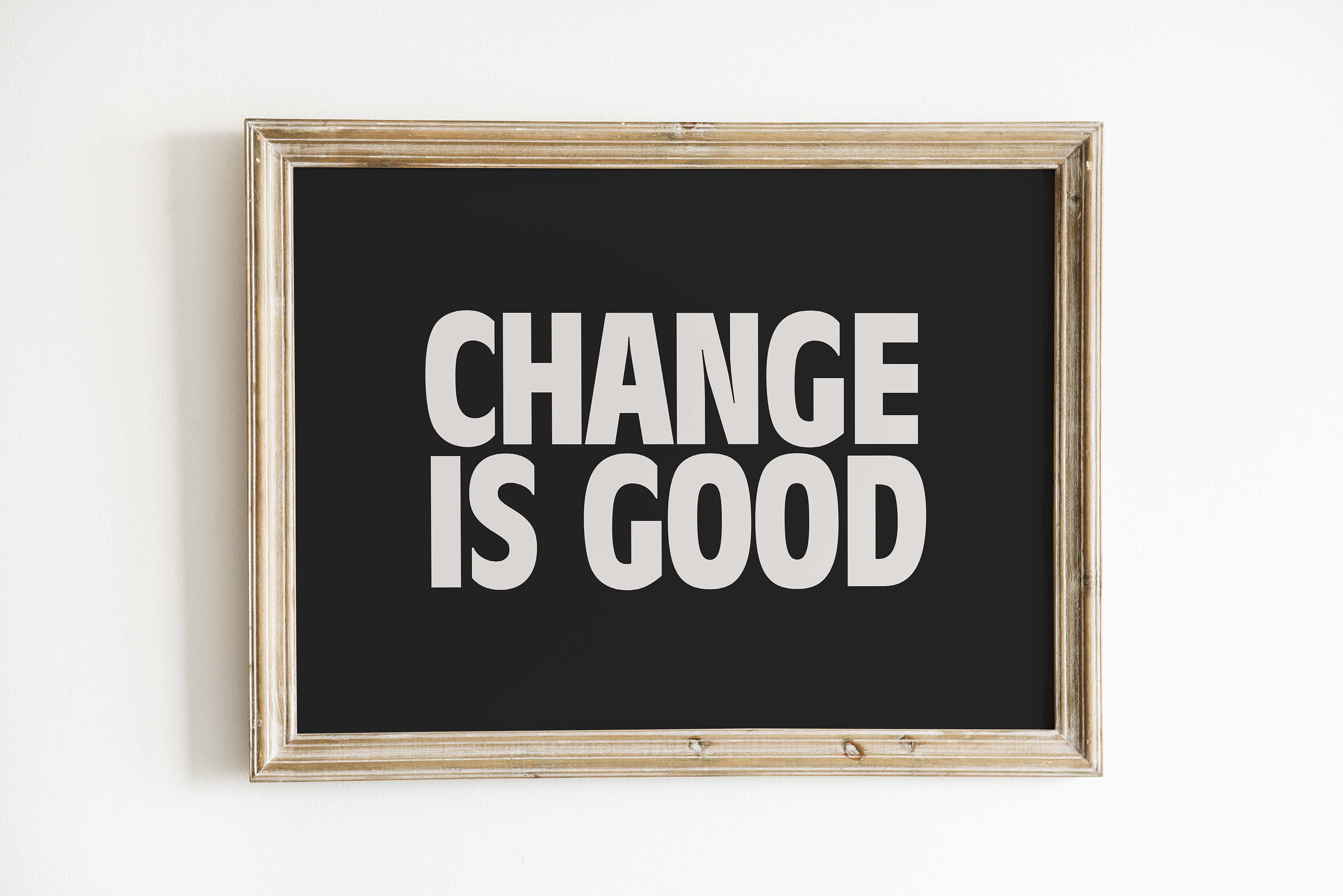 Change is Good Typography Printable Mid Century Modern Pop | Etsy