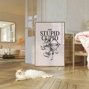 Stupid Cupid Print: Trendy Valentine's Day Art (digital Download) - Etsy