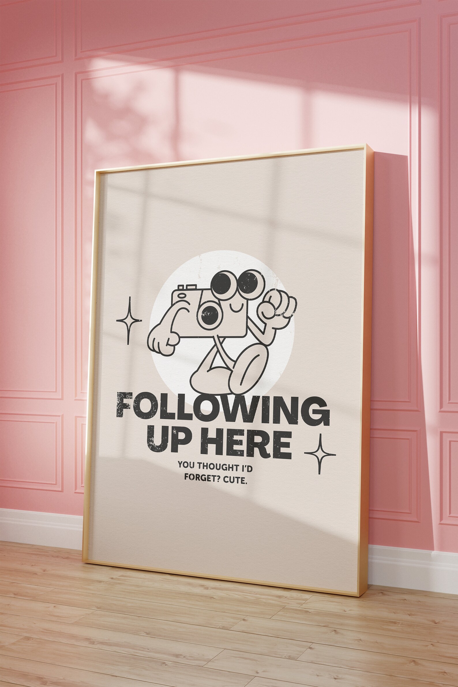 Funny Retro Office Print: Following up Here Quote (digital Download) - Etsy