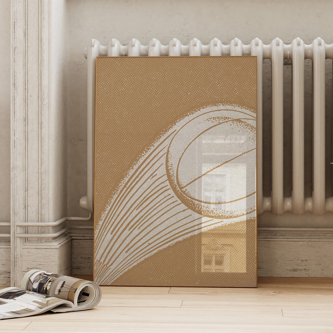 Beige Basketball Art Print: Vintage Sports Decor (digital Download) - Etsy