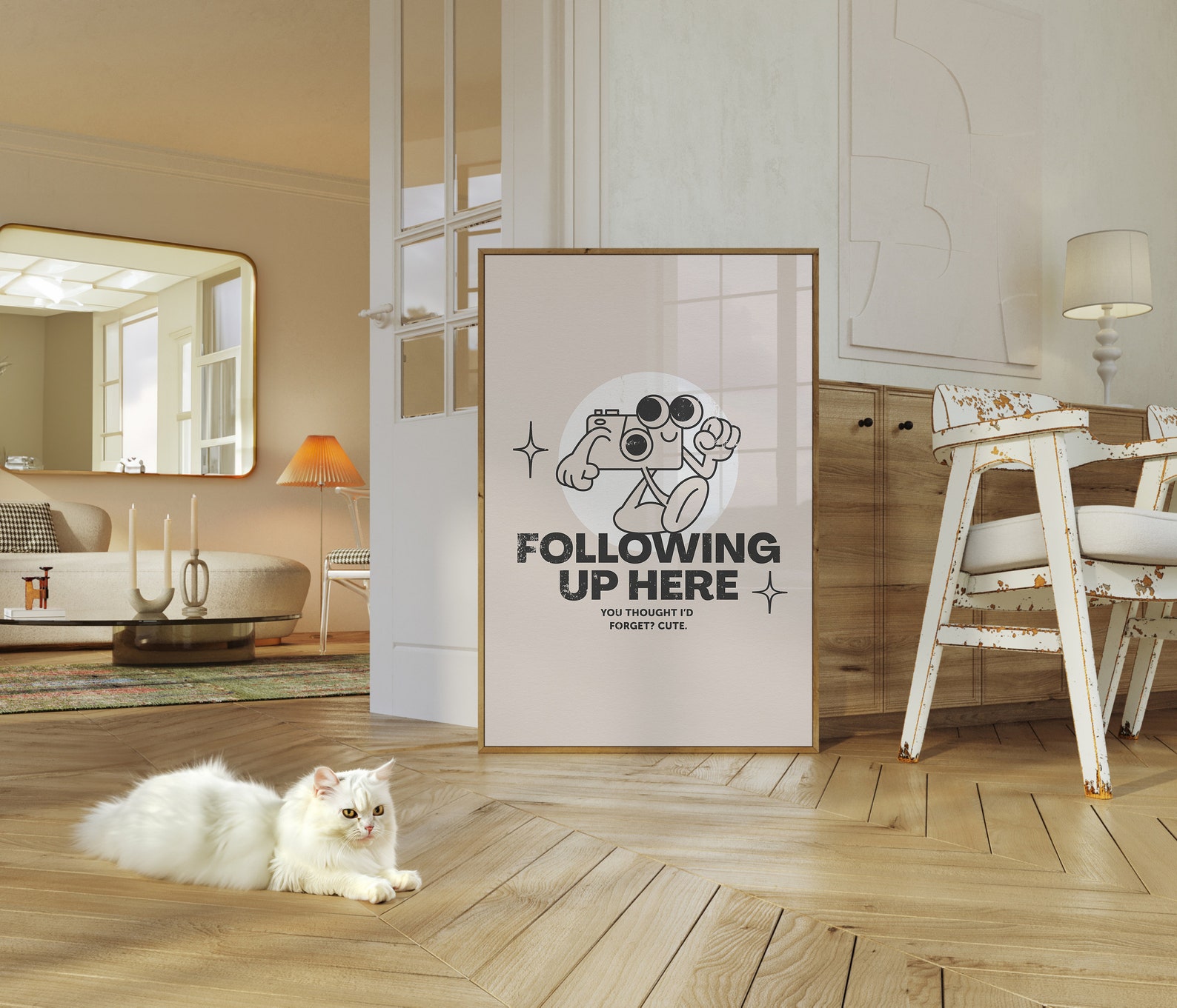 Funny Retro Office Print: Following up Here Quote (digital Download) - Etsy