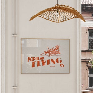 Vintage Flying Plane Decor | Red Adventure Art Girls & Boys Room ...