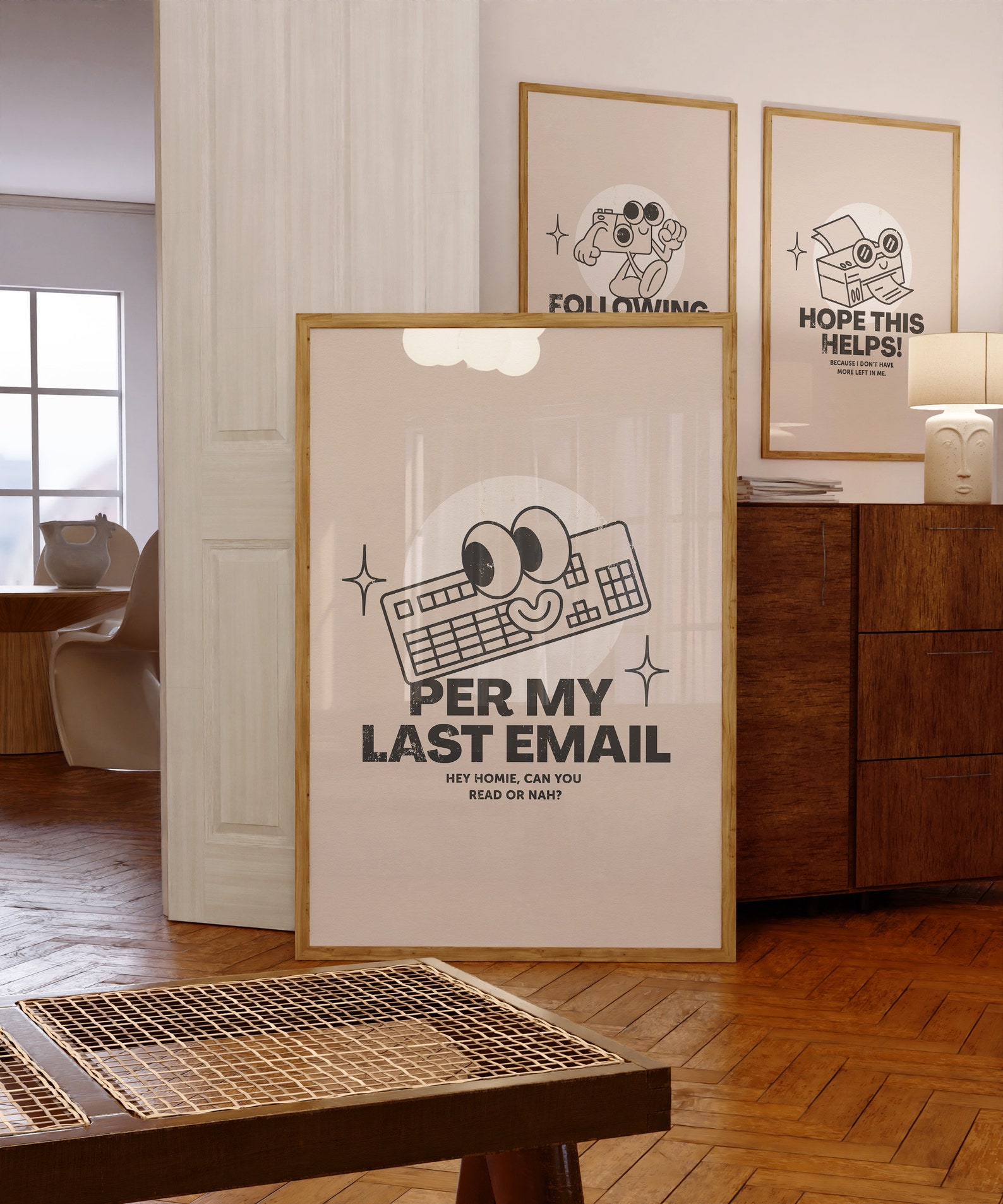 Retro Office Poster Set: Funny Work From Home Prints (digital Download ...