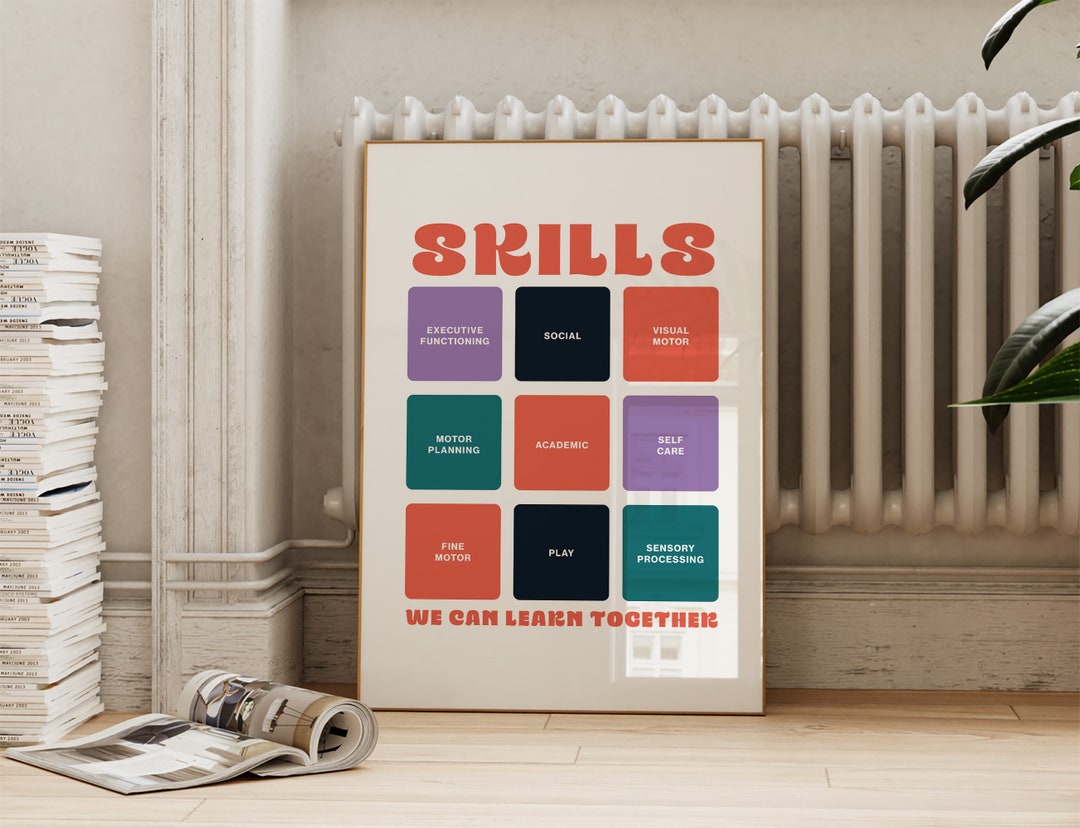 Occupational Therapy Print | OT Skills Poster | Office School Decor ...