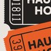 Haunted House Ticket Print Modern Halloween Wall Decor Trendy Autumn ...