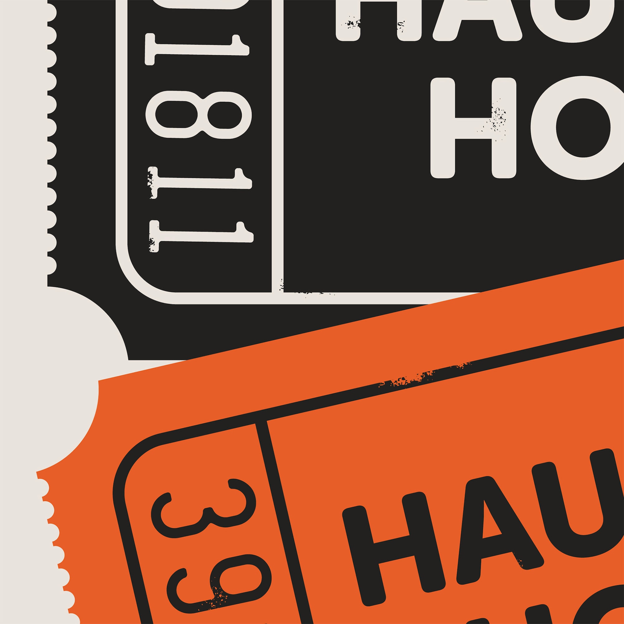 Haunted House Ticket Poster: Modern Halloween Wall Art (digital ...