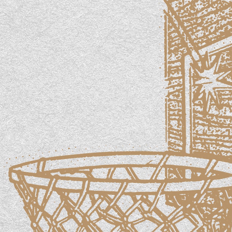 Retro Basketball Hoop Print: Beige Vintage Sports Art (digital Download ...
