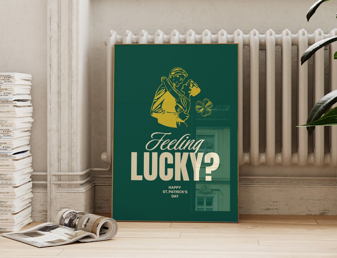 Funny Feeling Lucky Print | St. Patricks Day Bedroom Decor | Trendy ...
