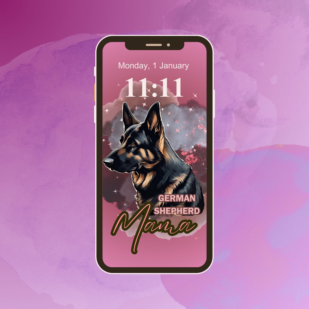 German Shepherd Mama | iPhone Wallpaper | Digital Download - Etsy