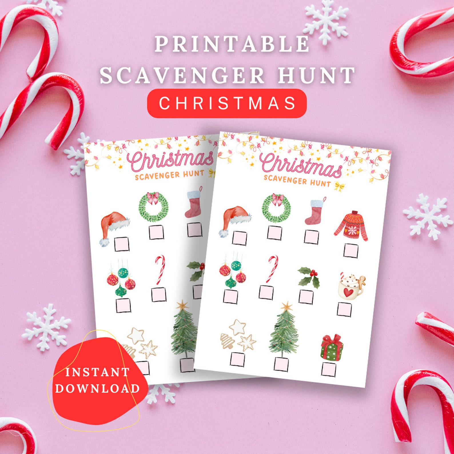 Christmas Scavenger Hunt | Visual Scavenger Hunt | Printable - Etsy