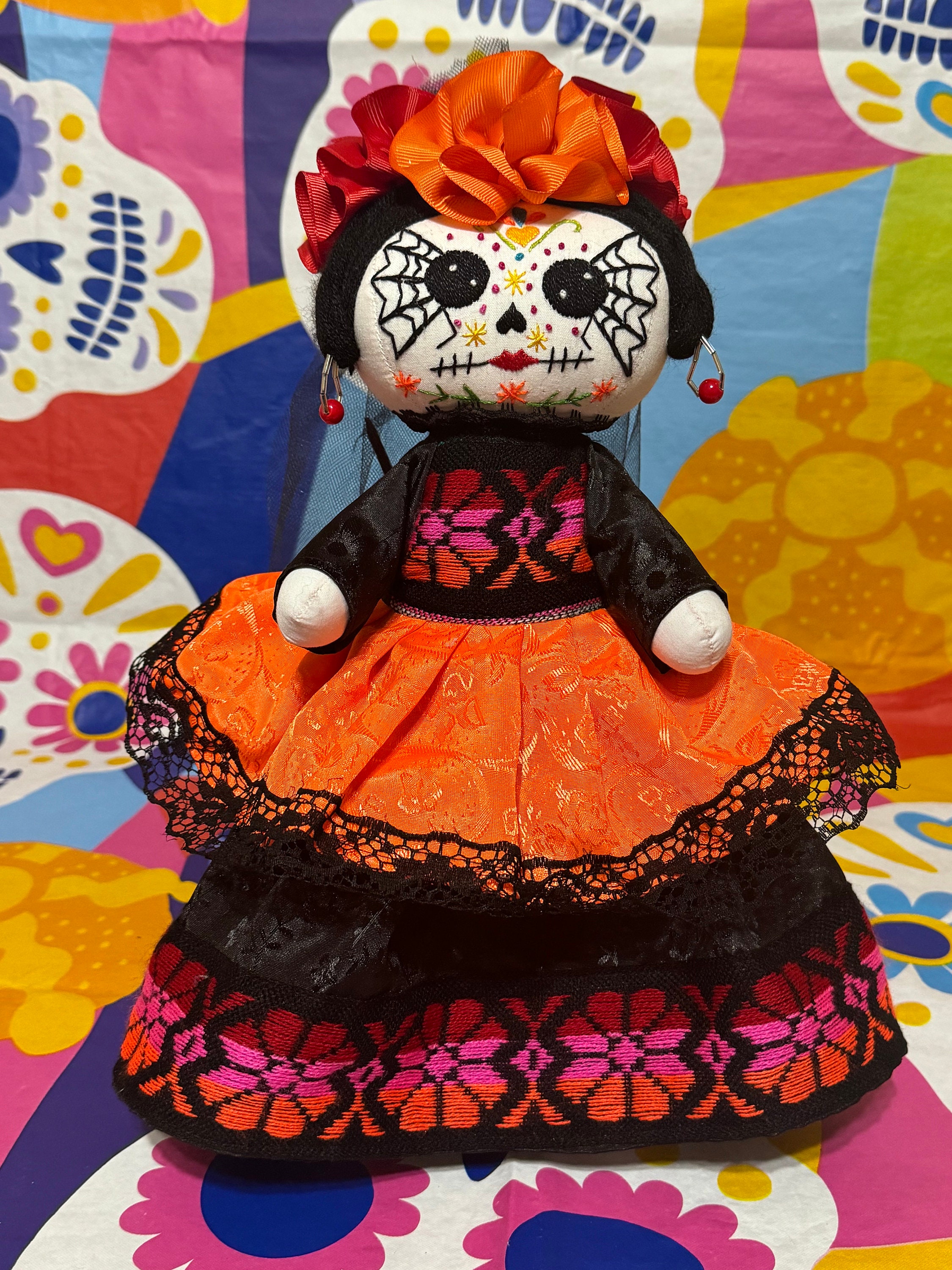 Authentic Mexican Rag Doll Catrina Lele Lele Doll Catrina Day of the ...