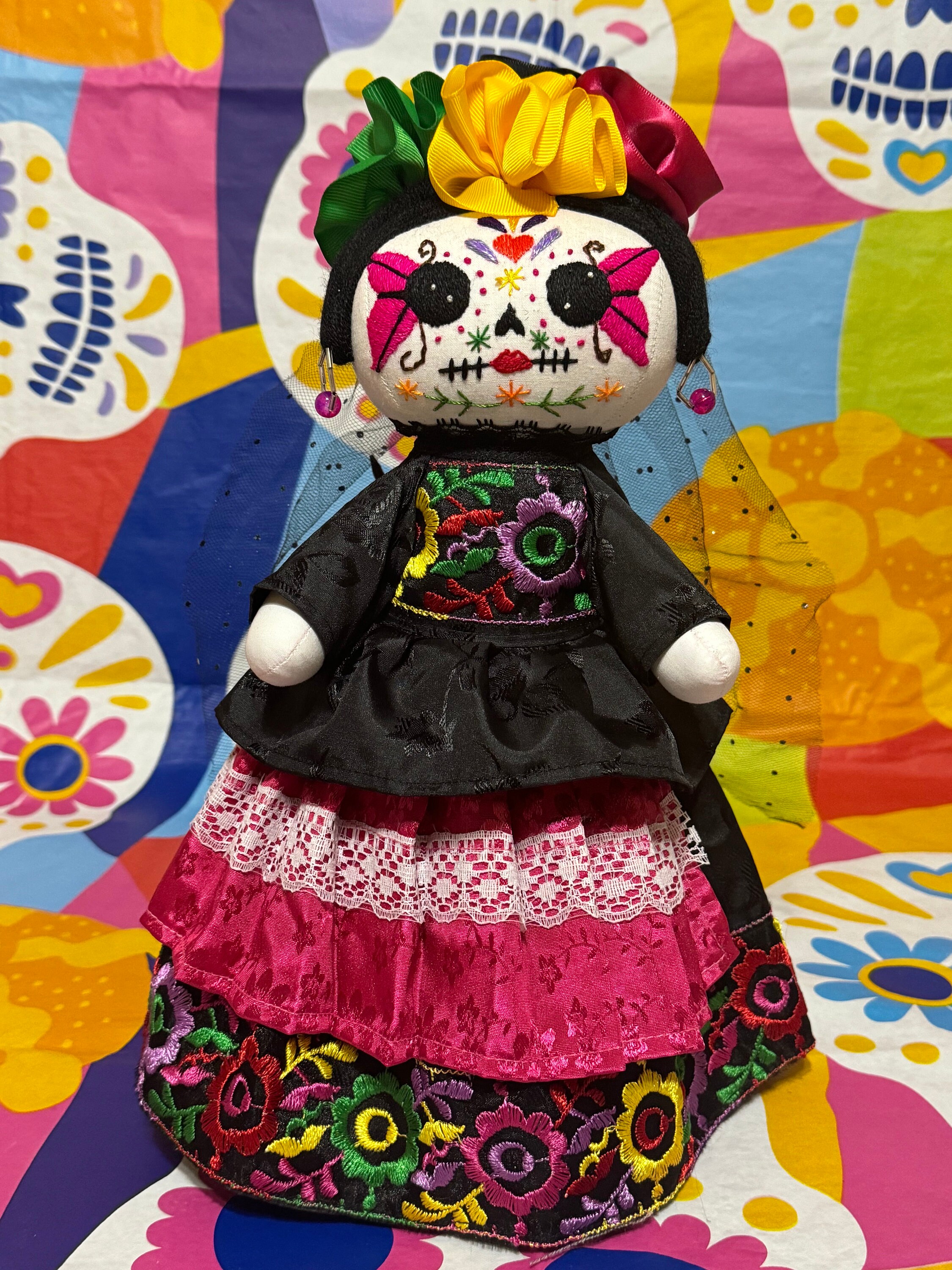 Authentic Mexican Rag Doll Catrina Lele Lele Doll Catrina Day of the ...
