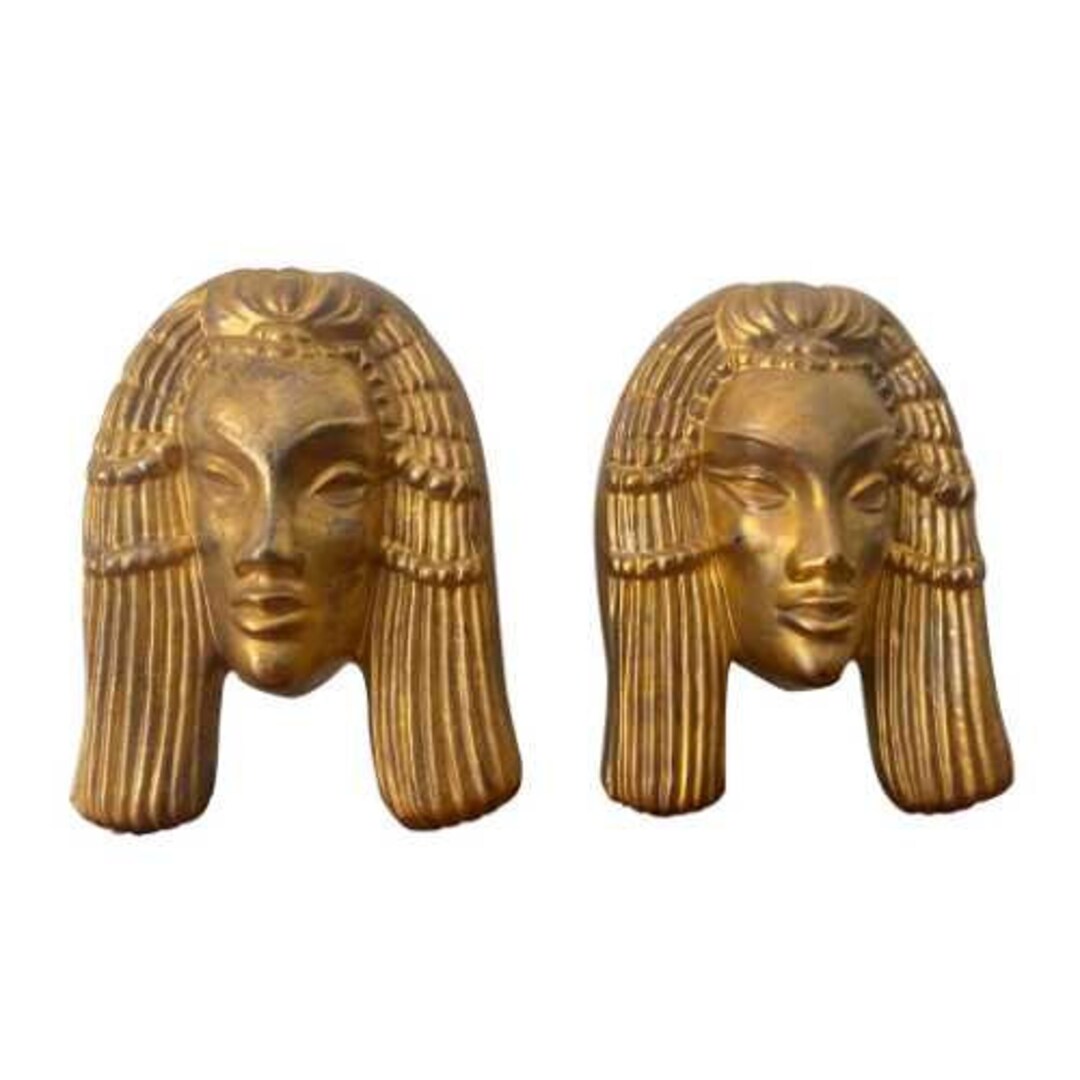 Pair of Mid Century Modern Sascha Brastoff Masks Vintage Egyptian Style ...