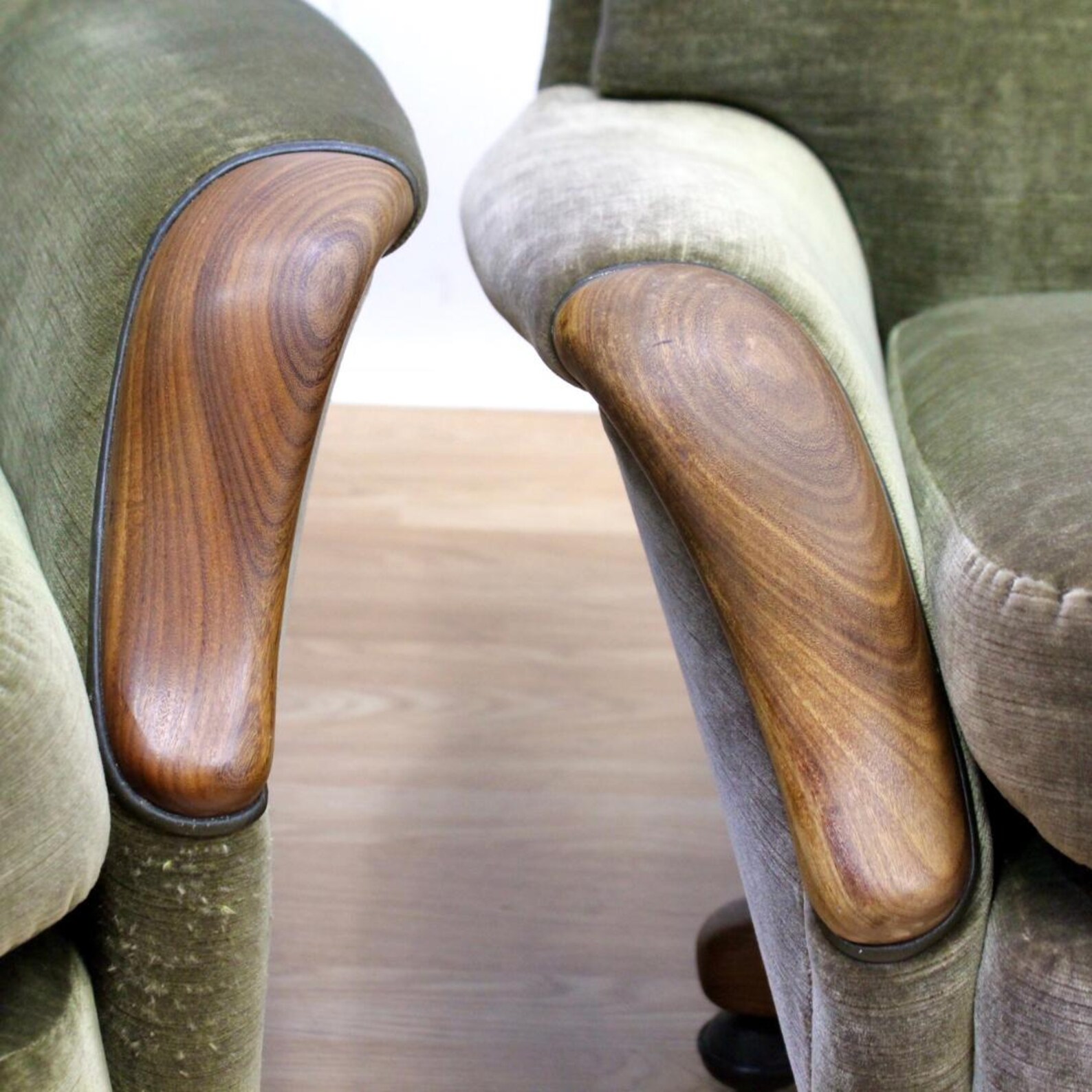 Mid Century Green Draylon Sofa & Chairs by Heals of London 1960's Couch ...