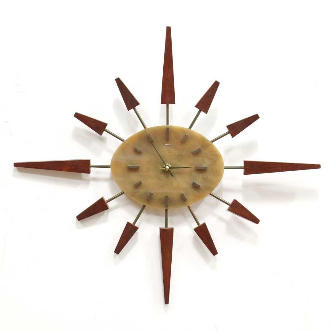 Mid Century Atomic Wall Clock by Manley - Etsy