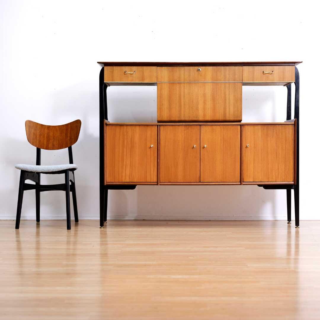 1950s Buffet Liquor Cabinet by Nathan Furniture Mid Century Tall ...