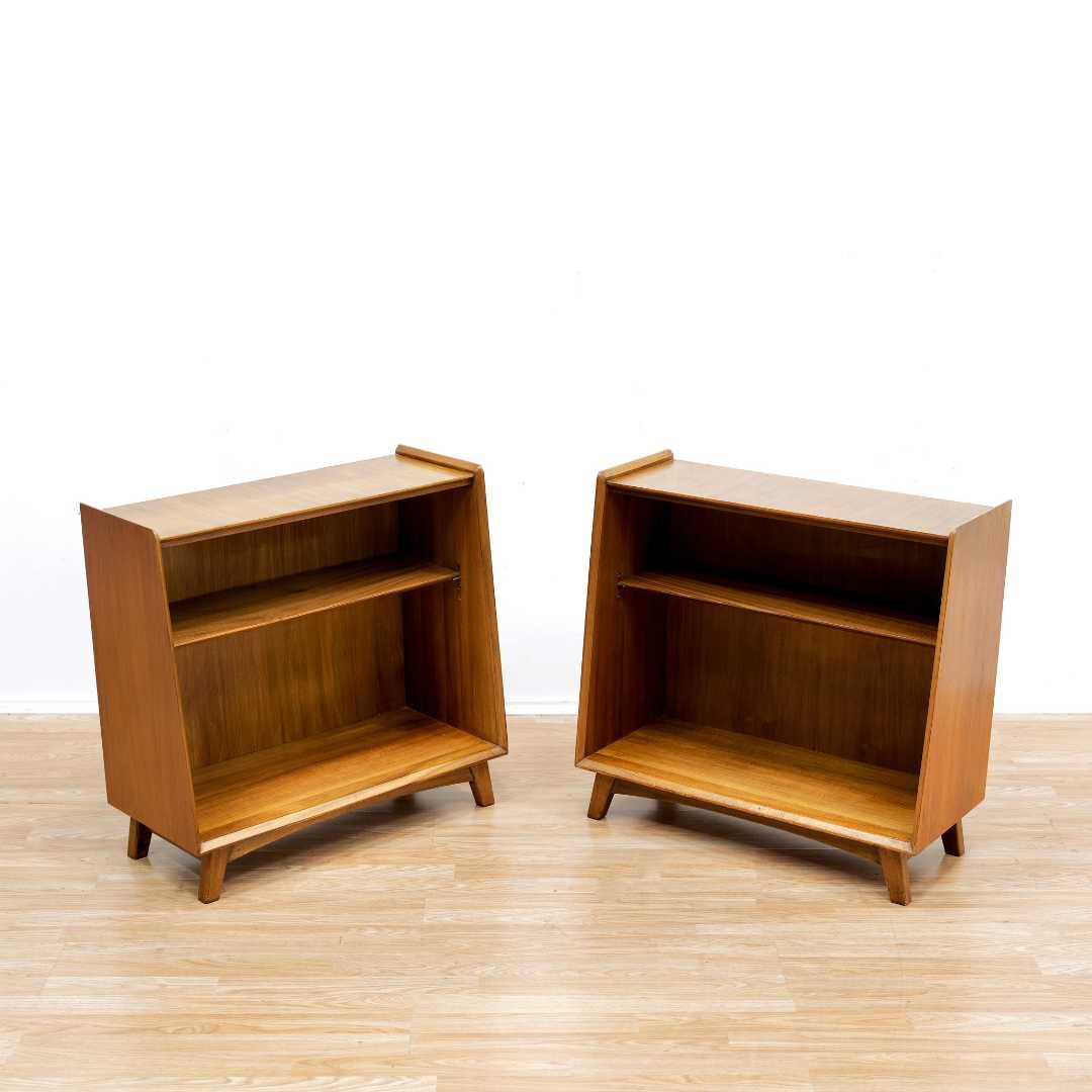 Pair of Mid Century Bookcases Short Bookshelves - Etsy