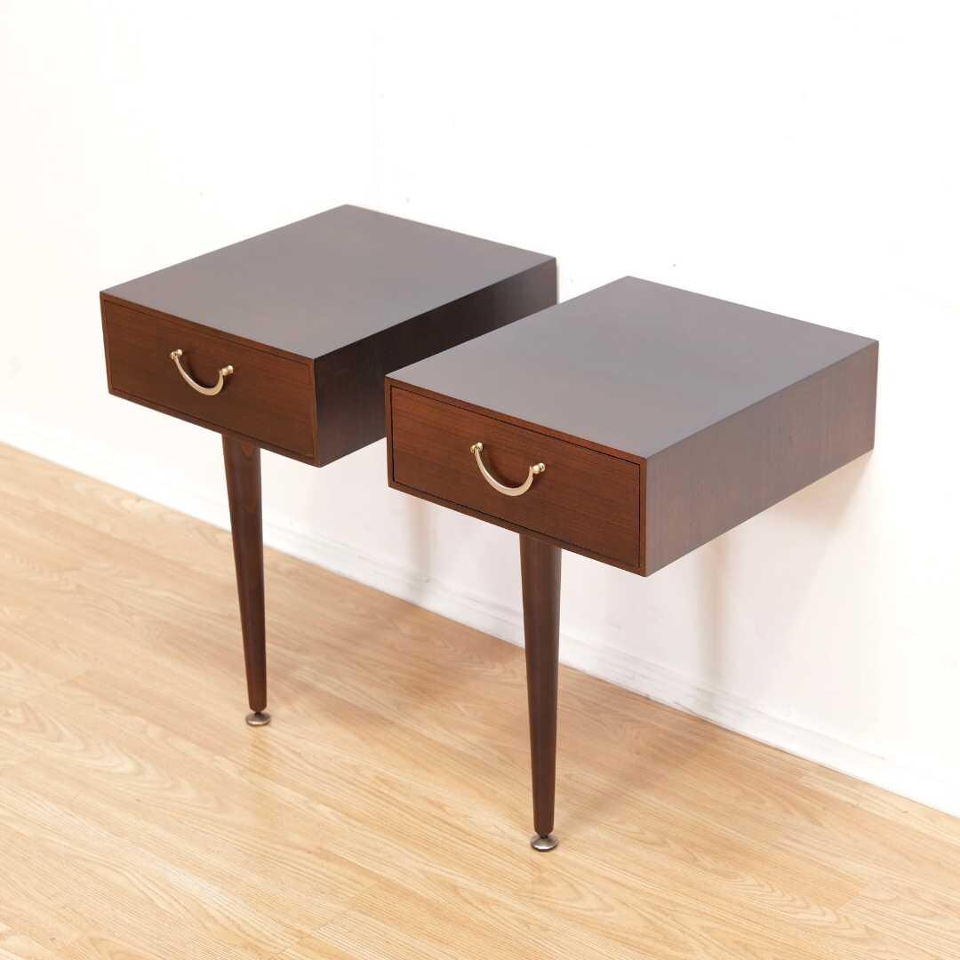 1960s English Nightstands by Meredew Furniture Mid Century Bedside ...
