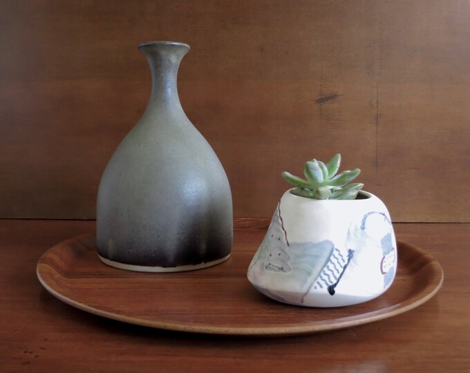 Vintage 1970s James Rothrock Fine Art Abstract Studio Pottery Vase ... Vintage 1970s James Rothrock Fine Art Abstract Studio Pottery Vase ...