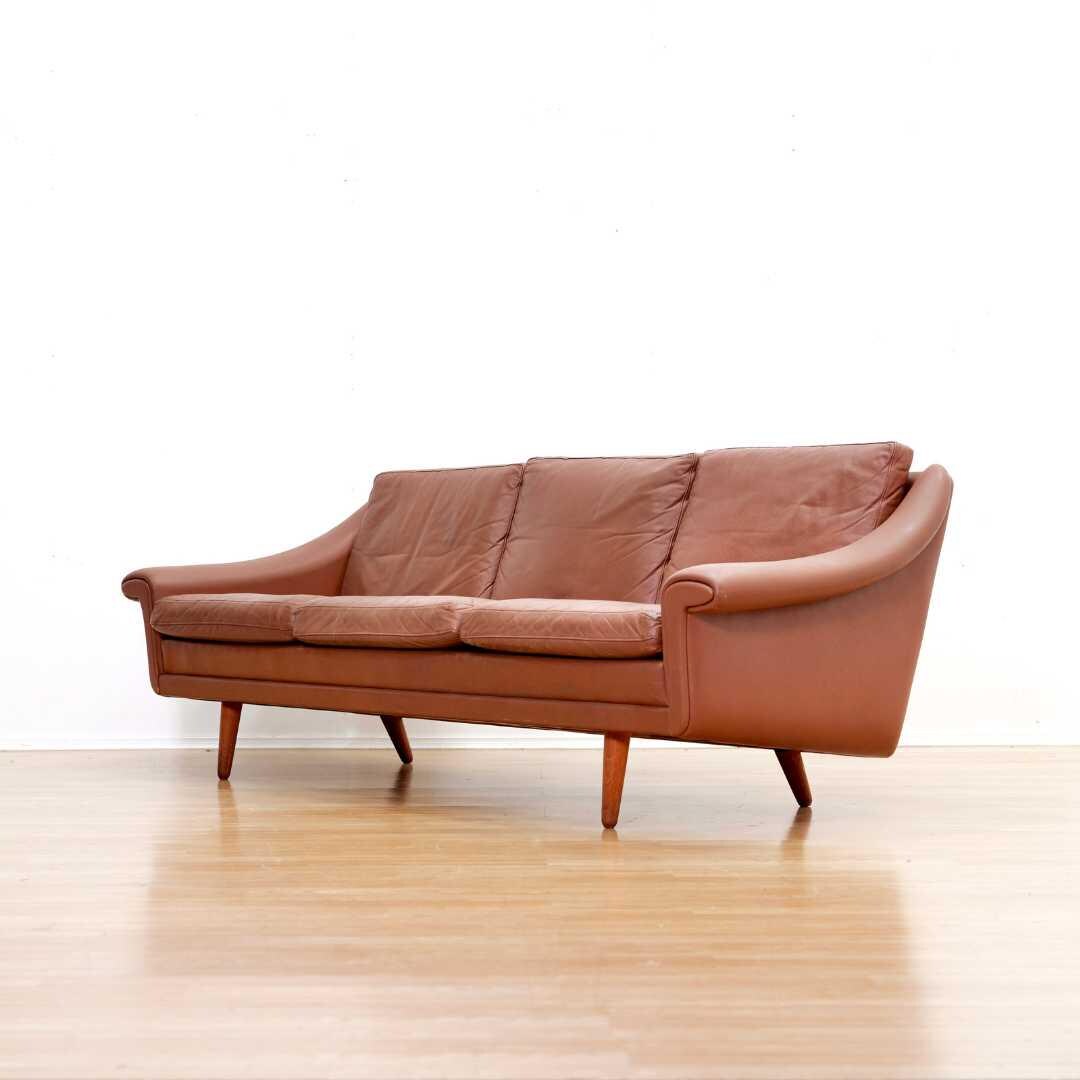 Danish Leather Matador Sofa by Aage Christiansen for Erhardsen ...