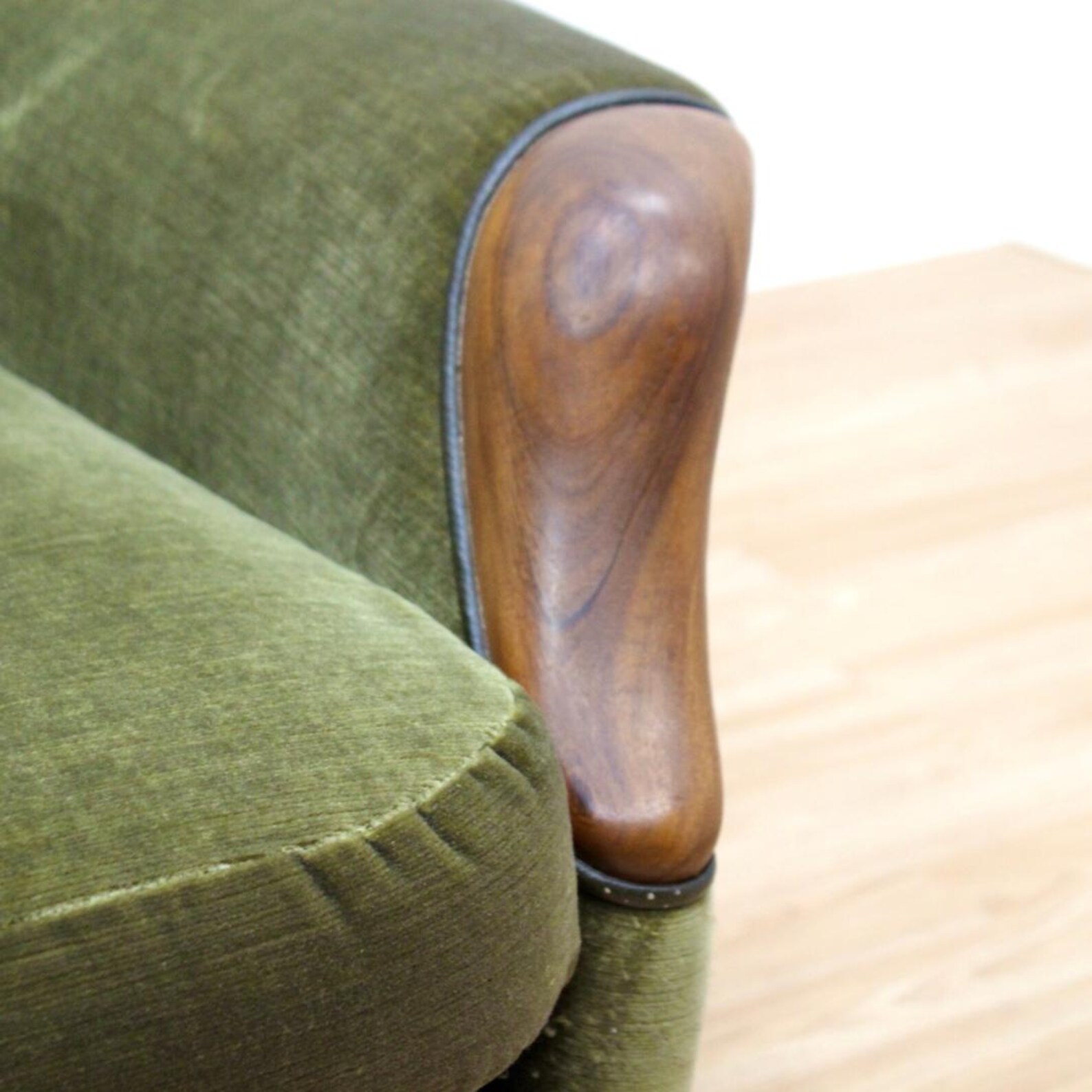 Mid Century Green Draylon Sofa & Chairs by Heals of London 1960's Couch ...