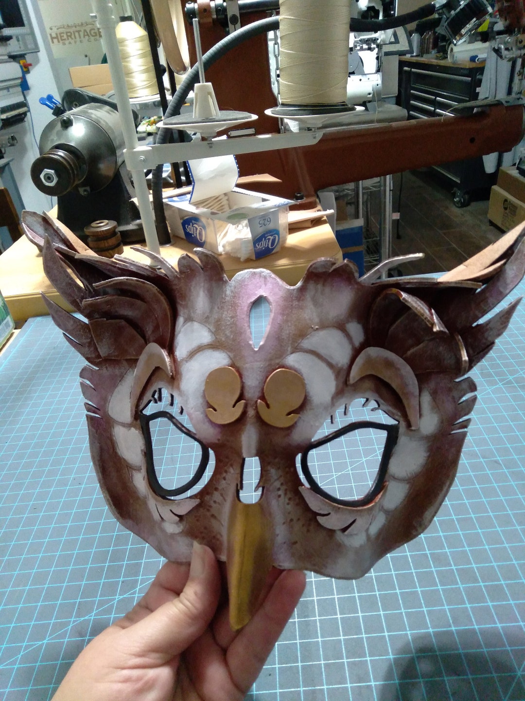Genuine Leather Owl Mask - Etsy