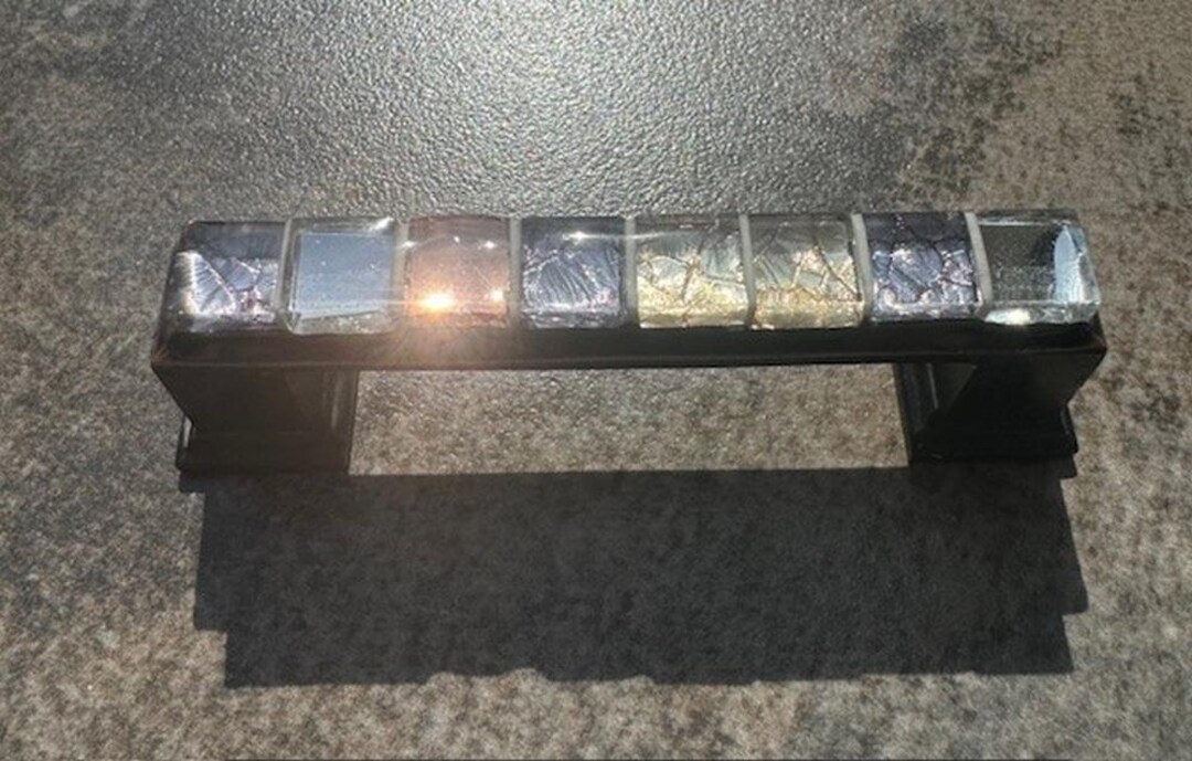 Starry Night Lights Mini-stained Glass Tile Cabinet Drawer Pull - Etsy