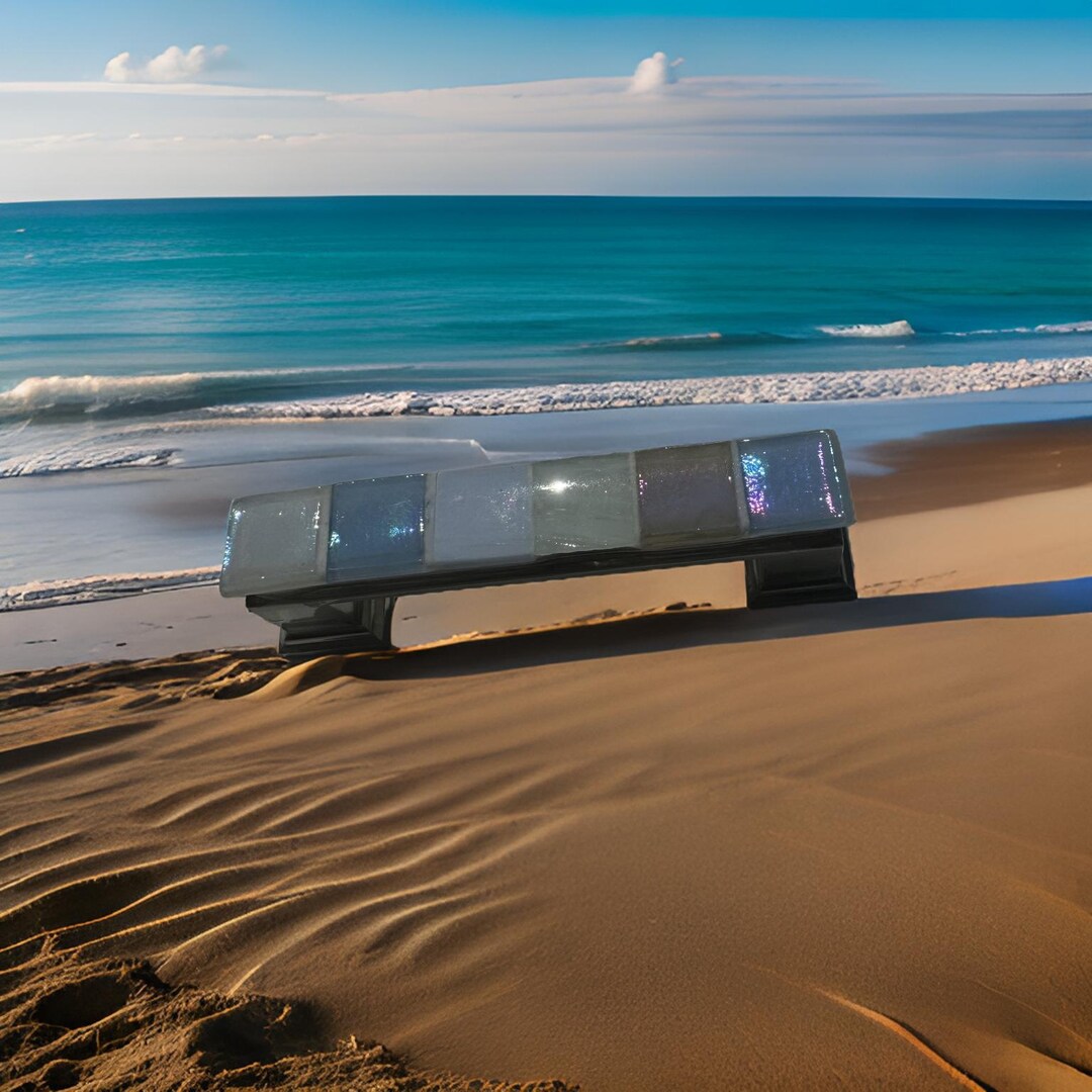 Beaches - Stained Glass Mosaic Tile Cabinet and Drawer Pull - Etsy