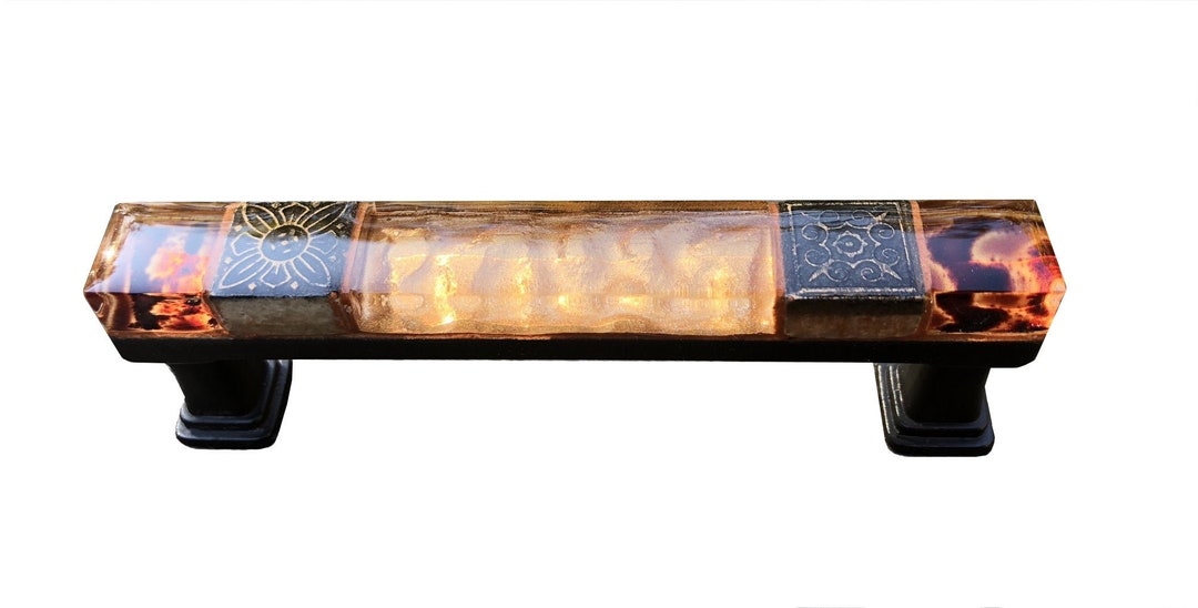 Copper Canyon - Amber/tortoise Shell Glass Mosaic Tile Drawer Pull - Etsy
