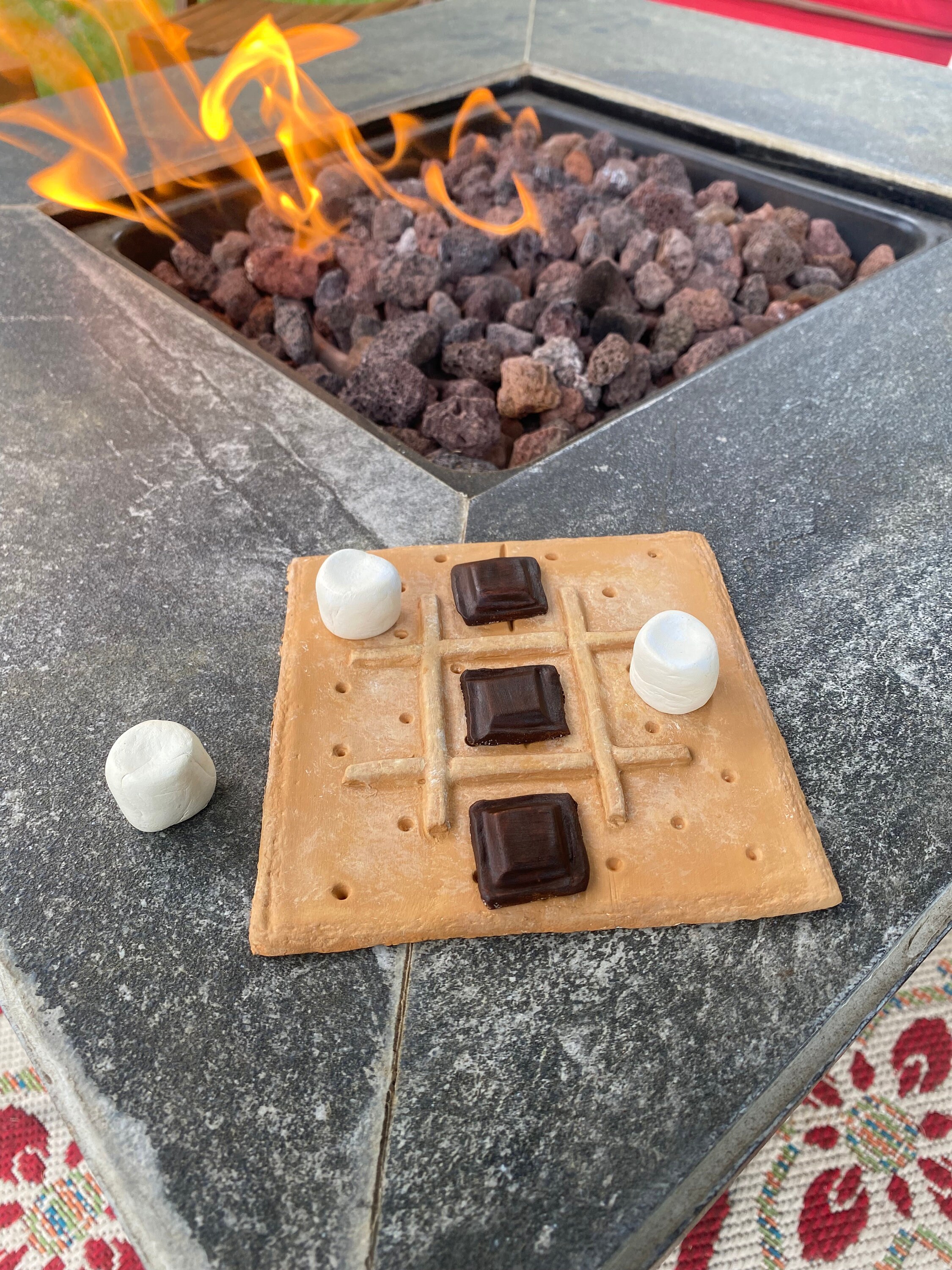 Tic Tac Toe Board Clay Smores Inspired Clay Tic Tac Toe Game - Etsy